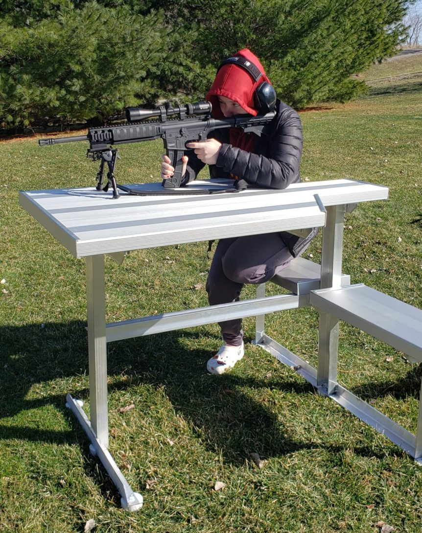 Universal Marksman Bench - Lightweight aluminum all-weather table